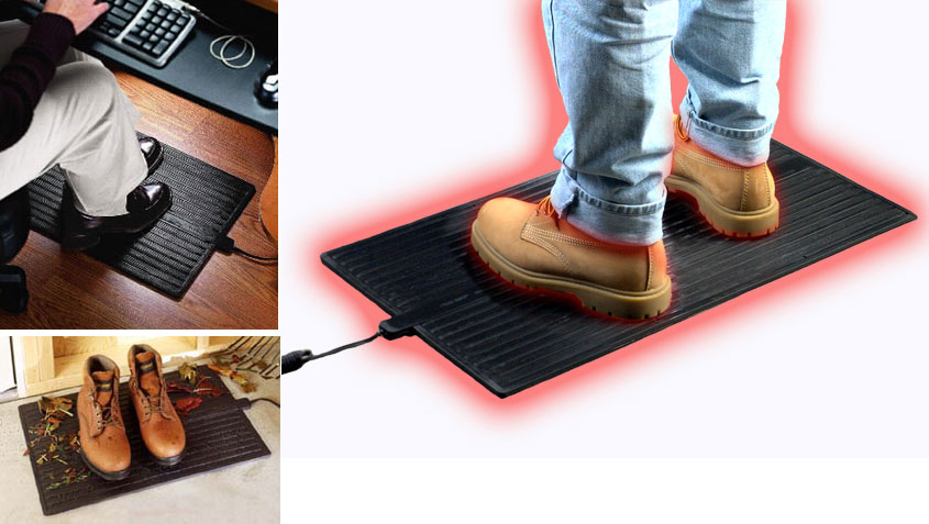 Foot Warmer Mat | Heated Rubber Floor & Office Mats