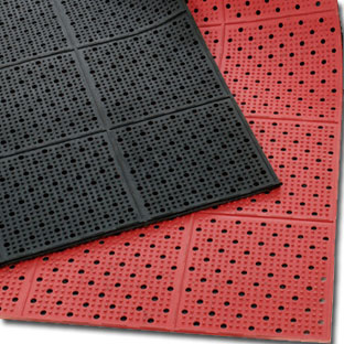 Perforated Floor Mats | Rubber Kitchen Flooring | Rubber Drainage Mats