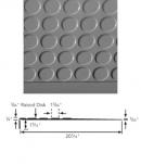 Raised Circle Rubber Stair Treads w/Riser